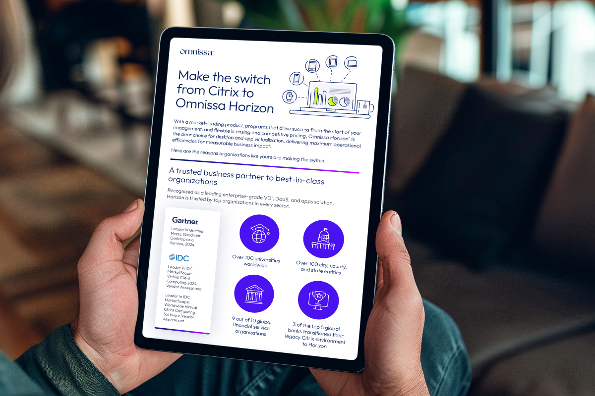 Make the switch from Citrix to Omnissa Horizon infographic